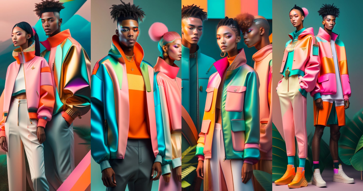 Lexica - Female and male fashion in the year 2053 summer collection ...