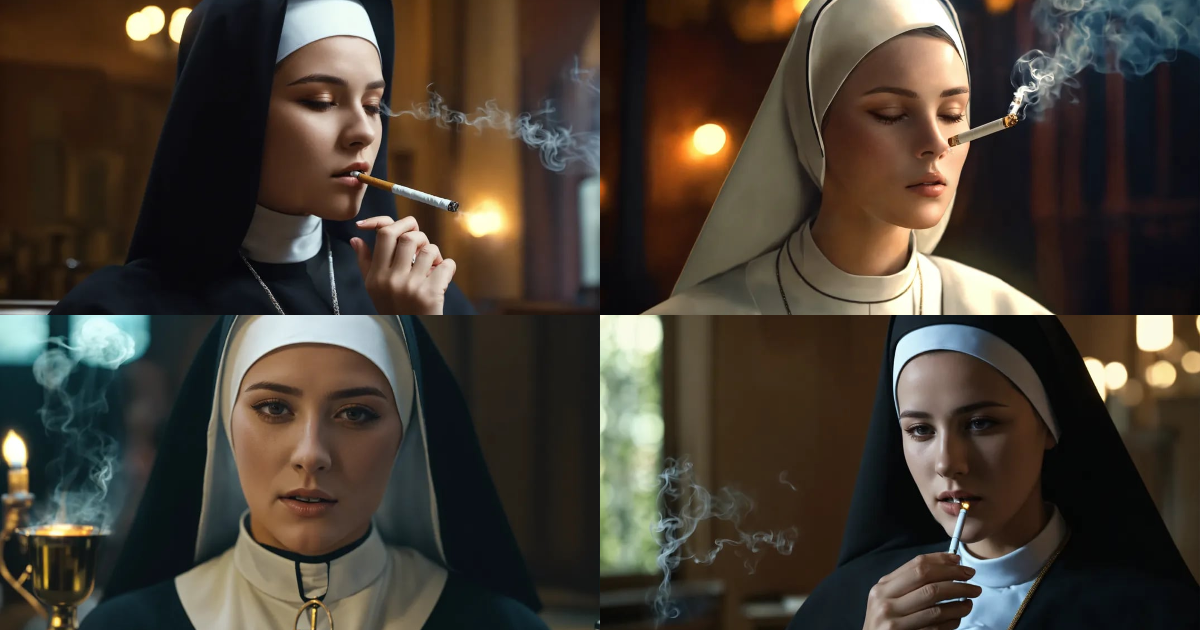 Lexica - Young beautiful catholic beautiful catholic nun SMOKING ...