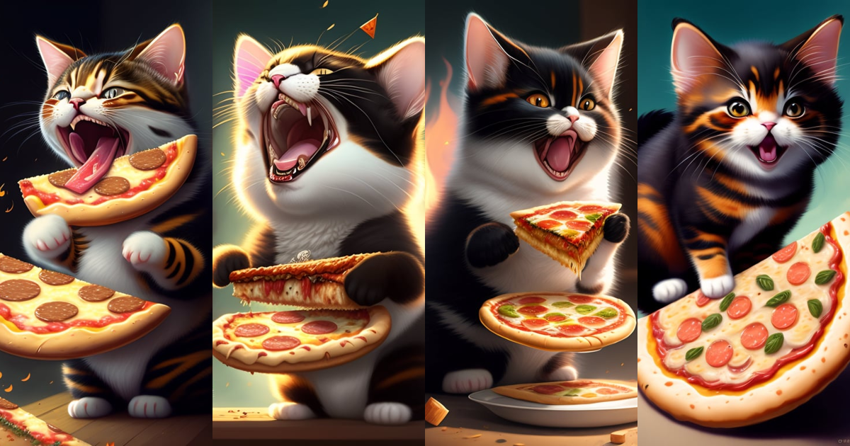 Lexica - A grotesque funny cute kawaii kitty fluffy shrieking and ...