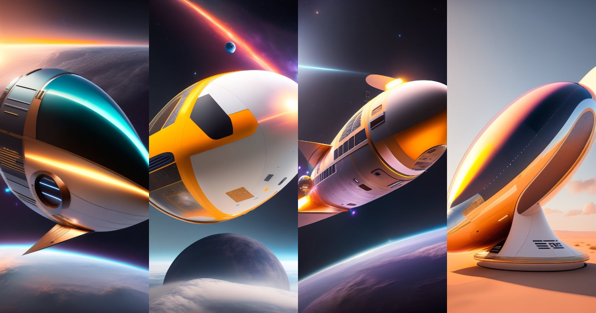 Lexica - "Interstellar Explorer Spaceship" NFT: Embark on a cosmic ...