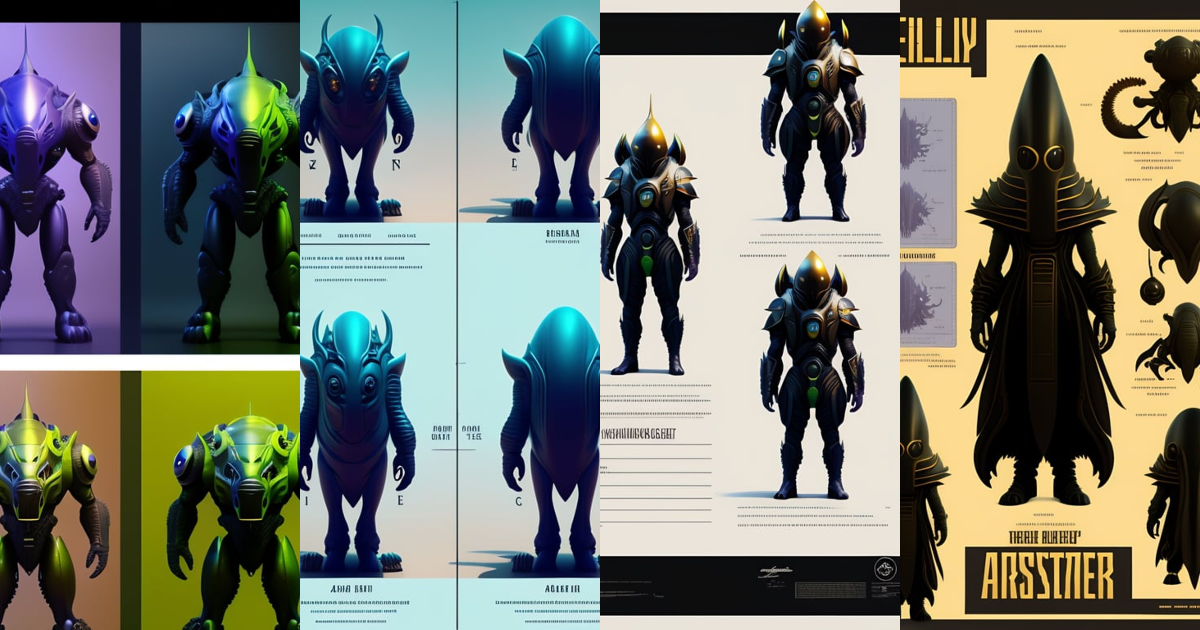 Lexica - Photo real alien monster model sheet t pose