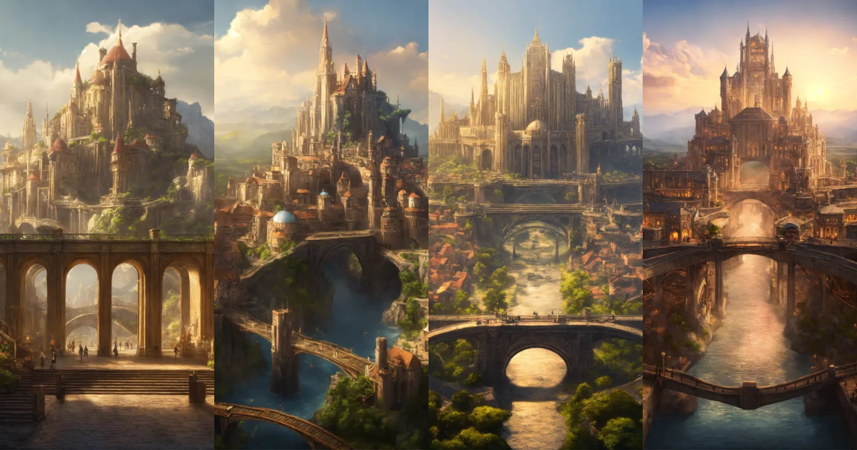 Lexica - Fantasy city with a colossal academy at the center with a ...