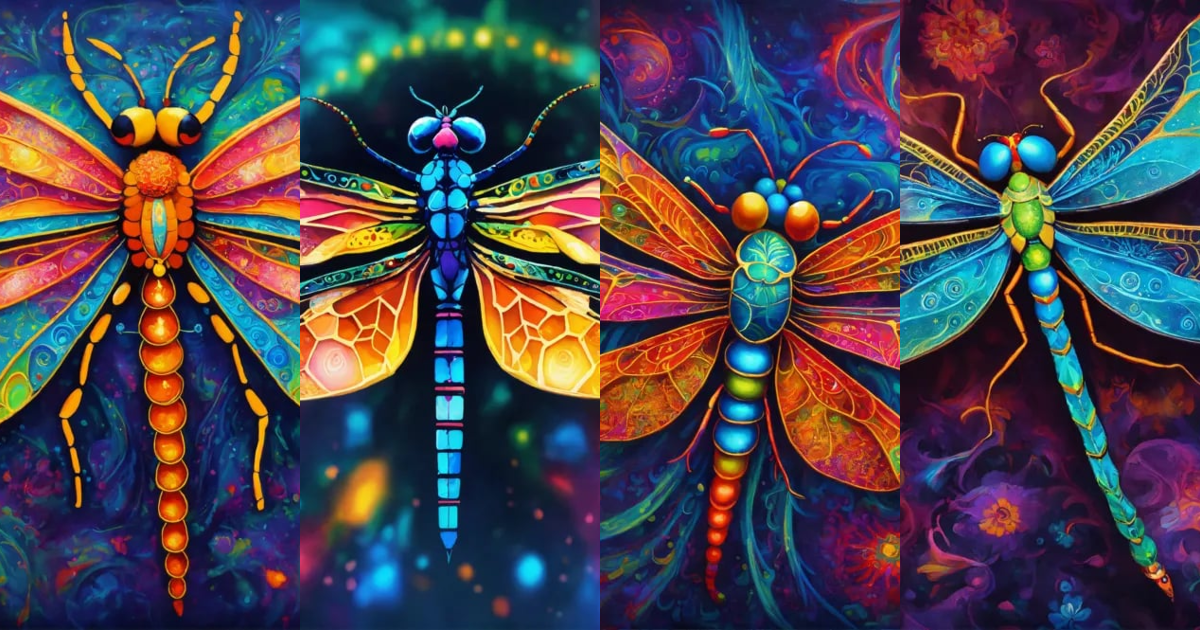 Lexica - Vibrant neo-traditional, a painting of a neon psychedelic ...