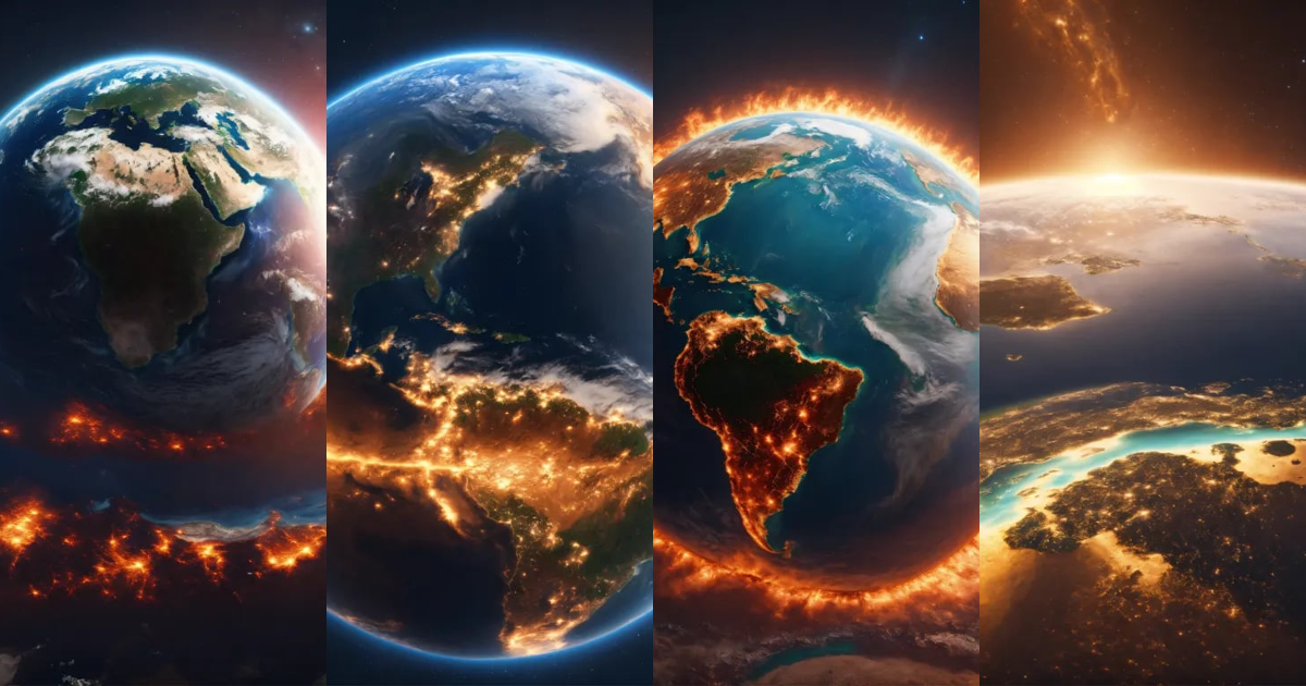 Lexica - Image of a dying Earth from space, environmental degradation ...