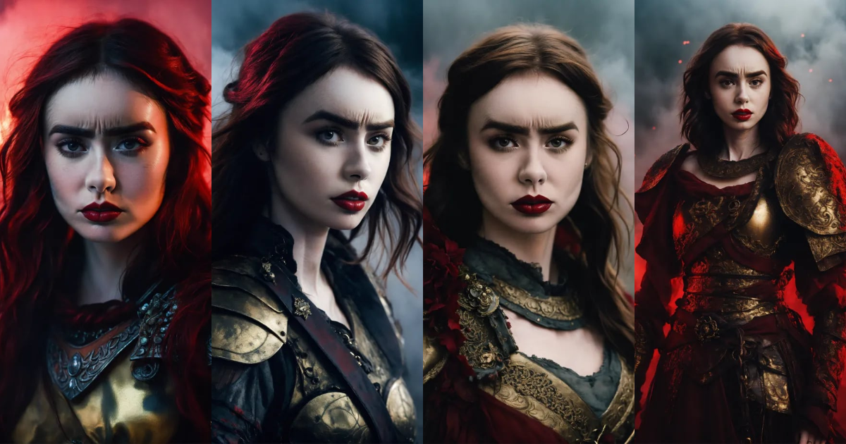 Lexica - A photo quality portrait of Lily Collins as a beautiful ...