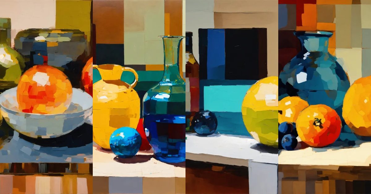 Lexica - Nature morte, oil painting, transparent, in style, generative ...