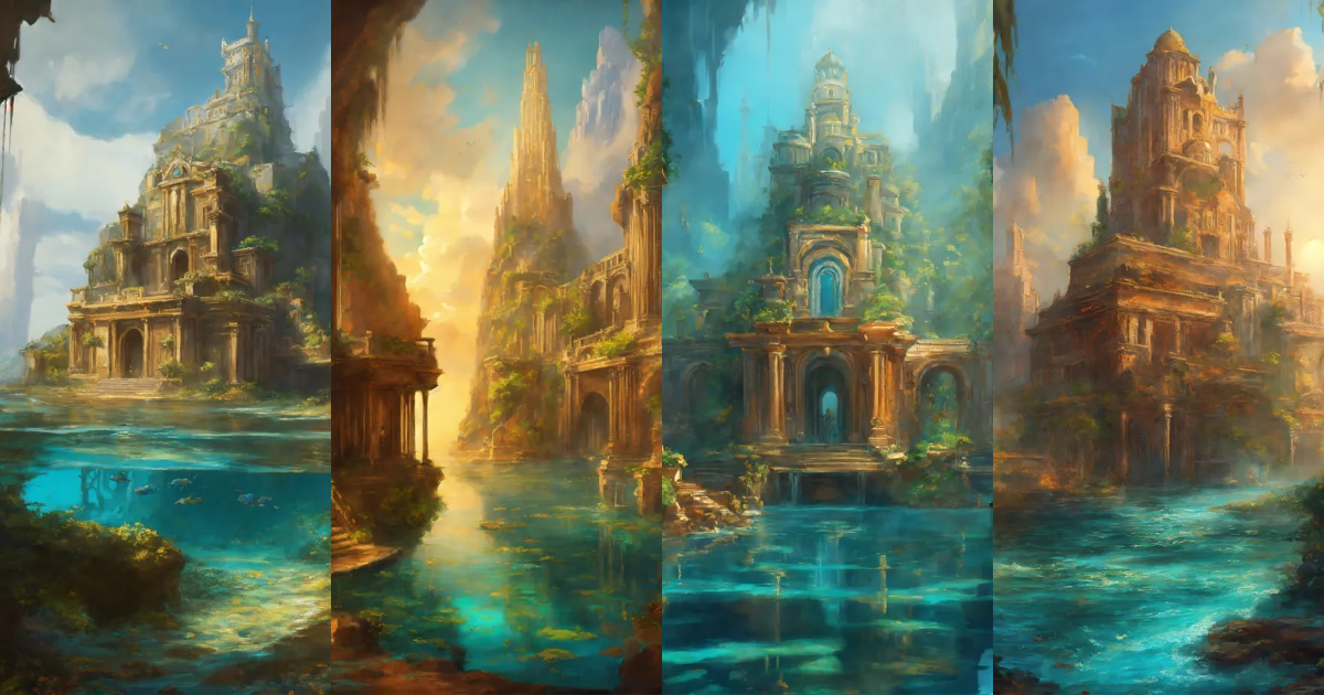 Lexica - Concept art of atlantis uderwater, highly detailed, oil ...