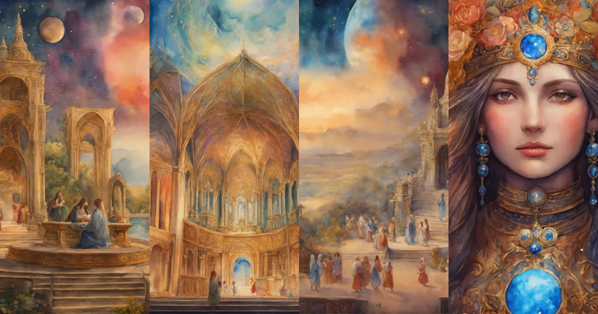 Lexica - Watercolour painting, spiritual, cosmic, mystical, intricate ...