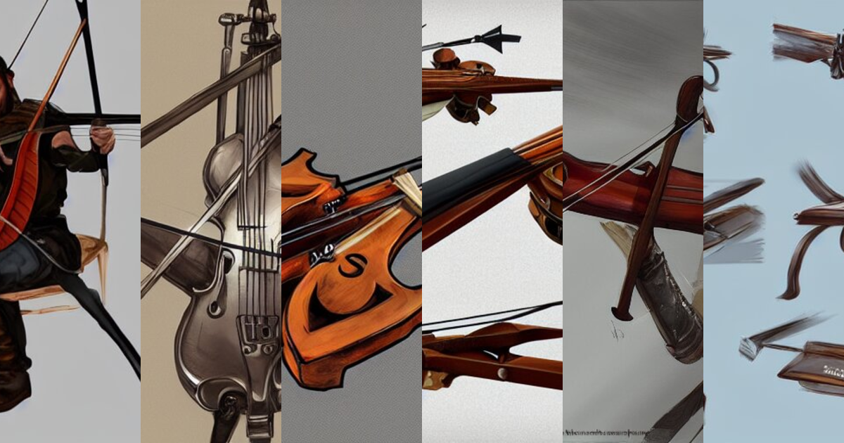 Lexica - A concept art of a crossbow mixed with a violon, Trending on ...