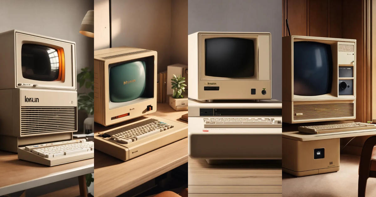 Lexica - A stunning, sleek beige vintage APPLE II PC case designed by ...
