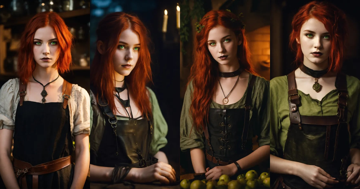 Lexica - Body portrait, 15 years old lightly clad goth girl alchemist ...