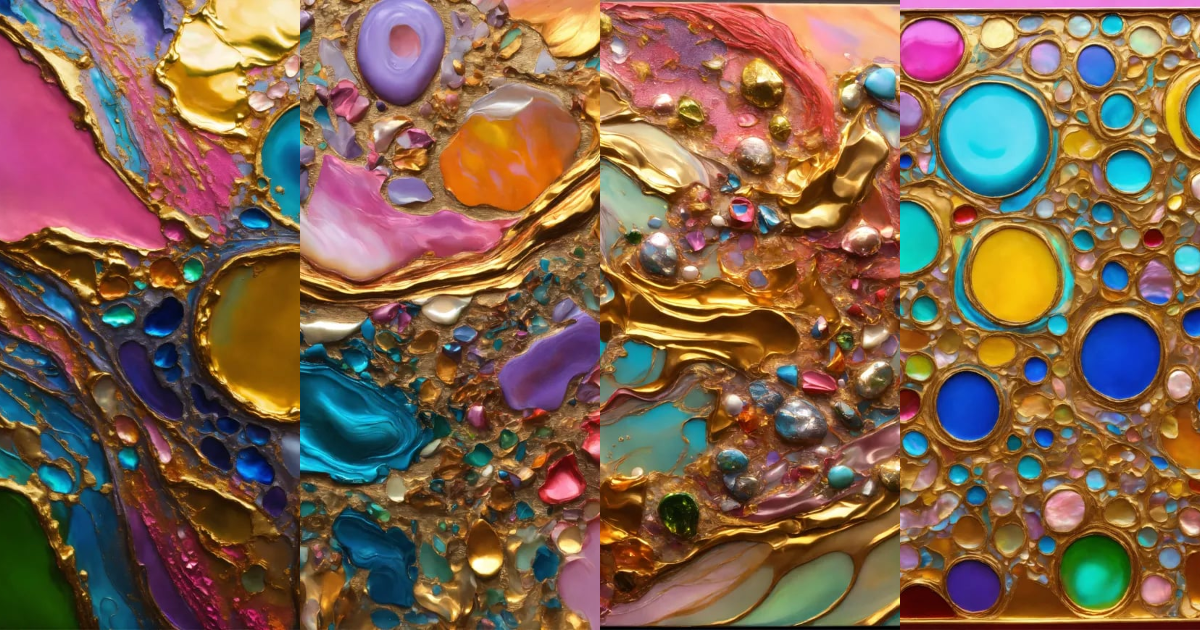 Lexica - Colorful abstract painting oil and water complex complicated ...