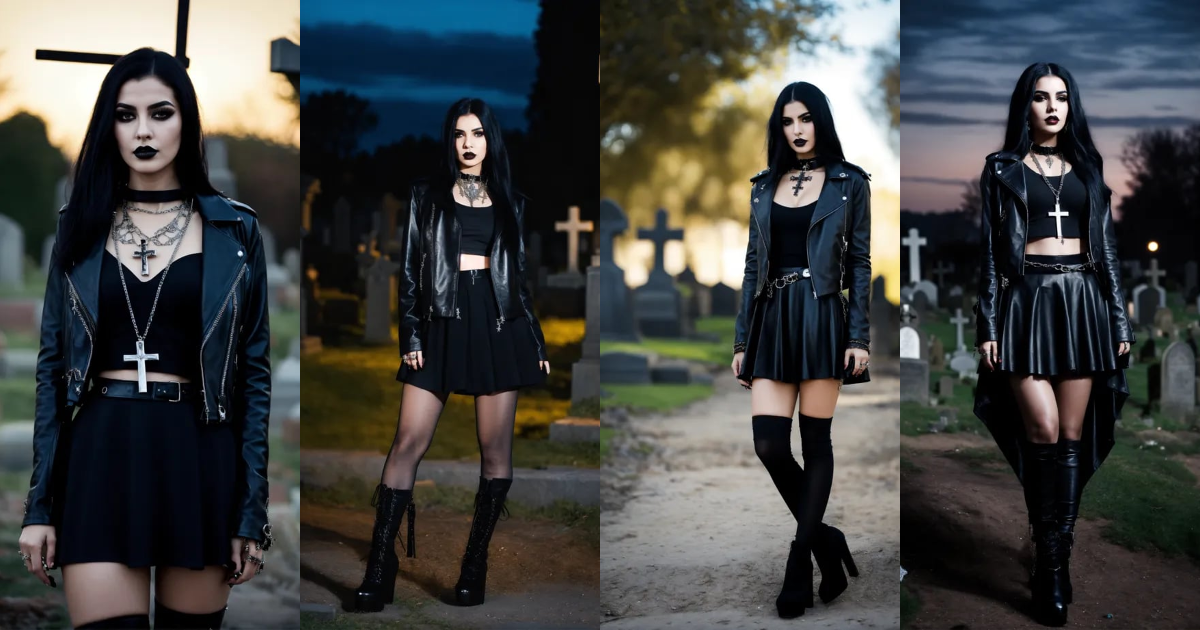 Lexica - Stunning arab seductress woman fashion goth model, strict pose ...
