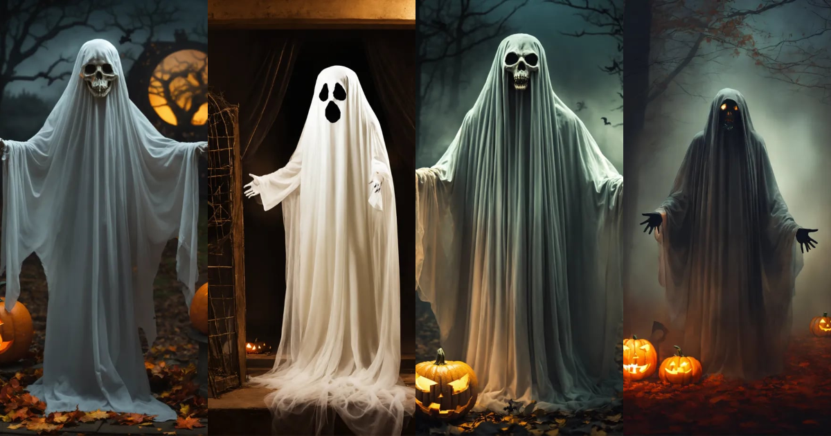 Lexica - Create for me image of a ghoulish Halloween ghost