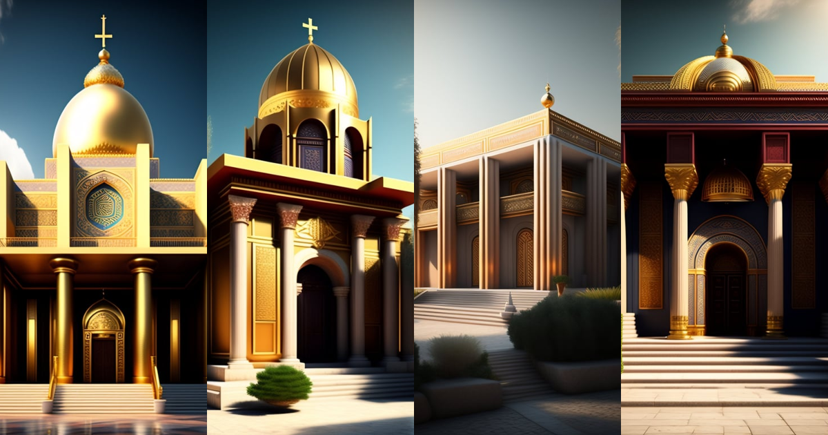 Lexica - Jewish temple in the old cities of israel, realistic