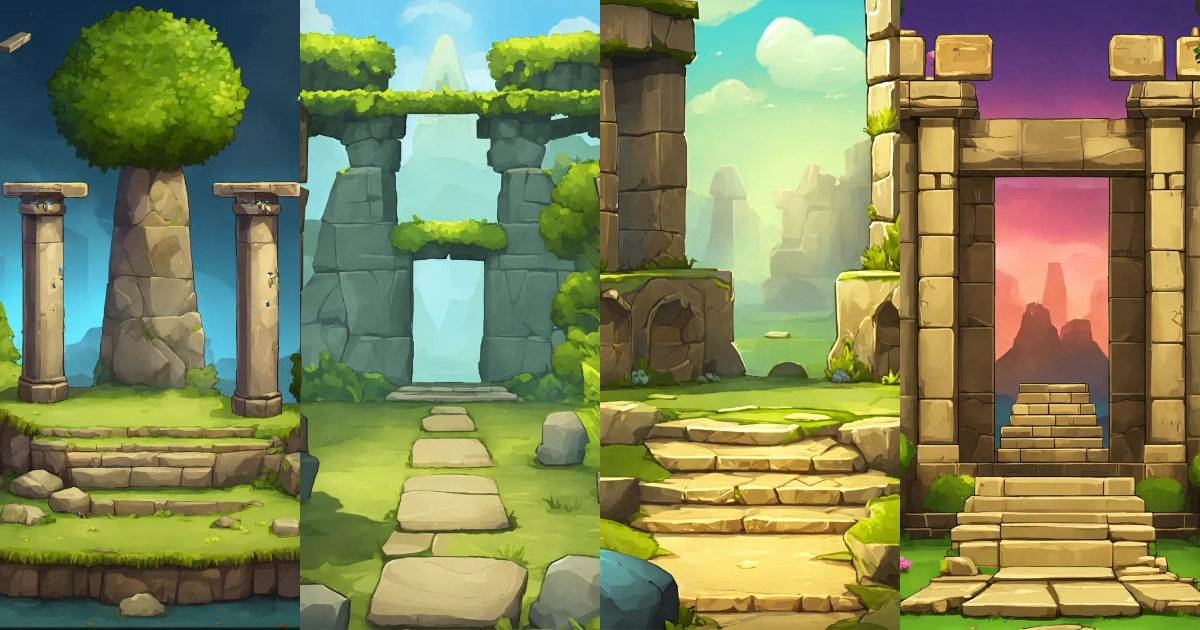 Lexica - Plataforma 2d game Stonehenge