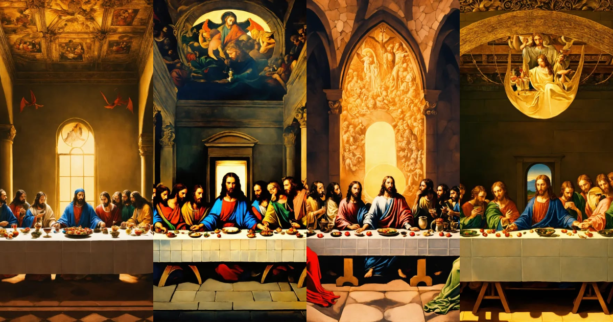 Lexica - The last supper, but in a war of angels and demons