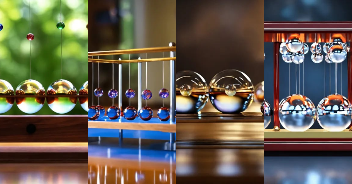 Lexica - Five crystal balancing balls newtons cradle, pouncing, human ...