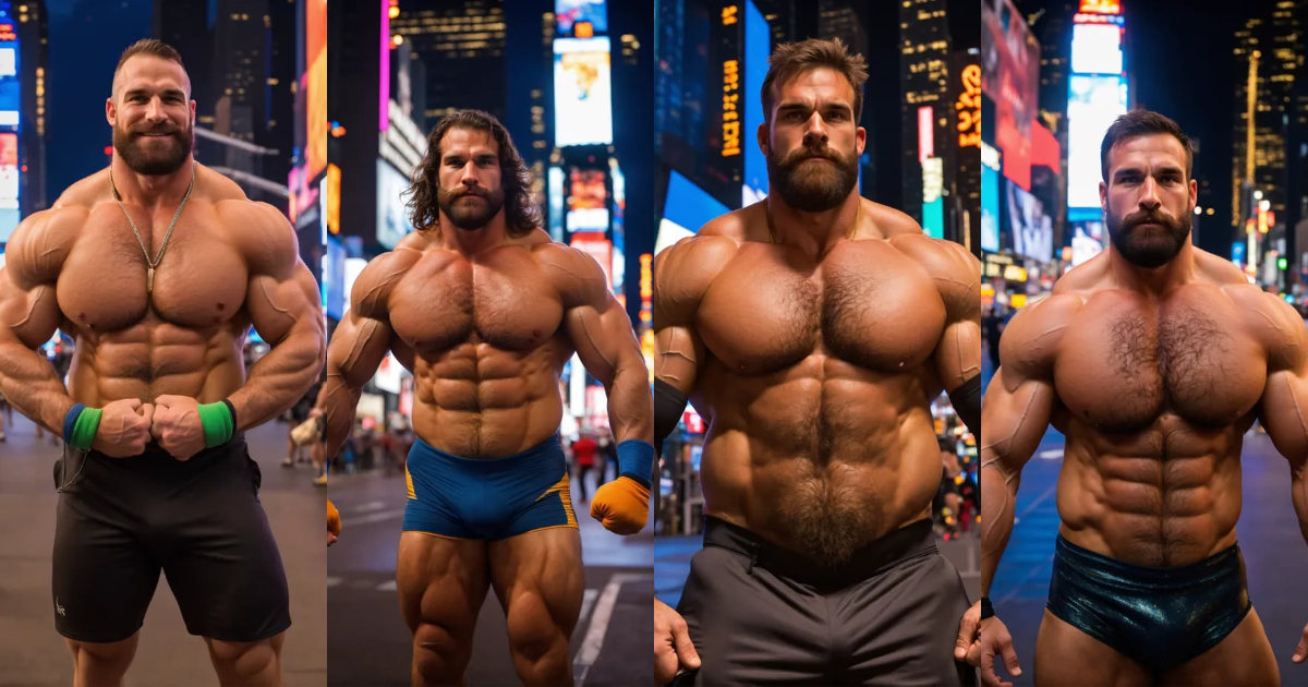 Lexica - 30-year-old hairy Swiss man with big muscles, big bodybuilder ...