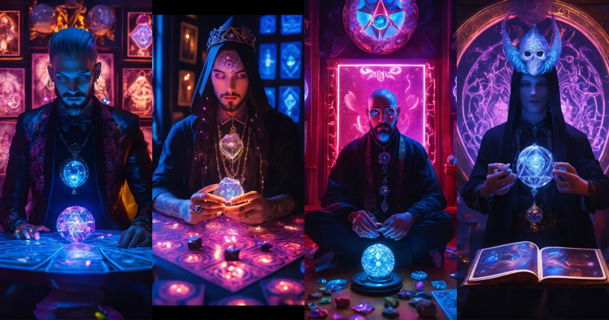 Lexica - Photorealistic 3D full body portrait, Clear Occult Magician ...