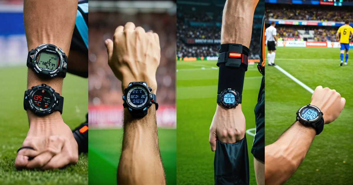 Lexica - Digital watch on the wrist of a football referee during the match