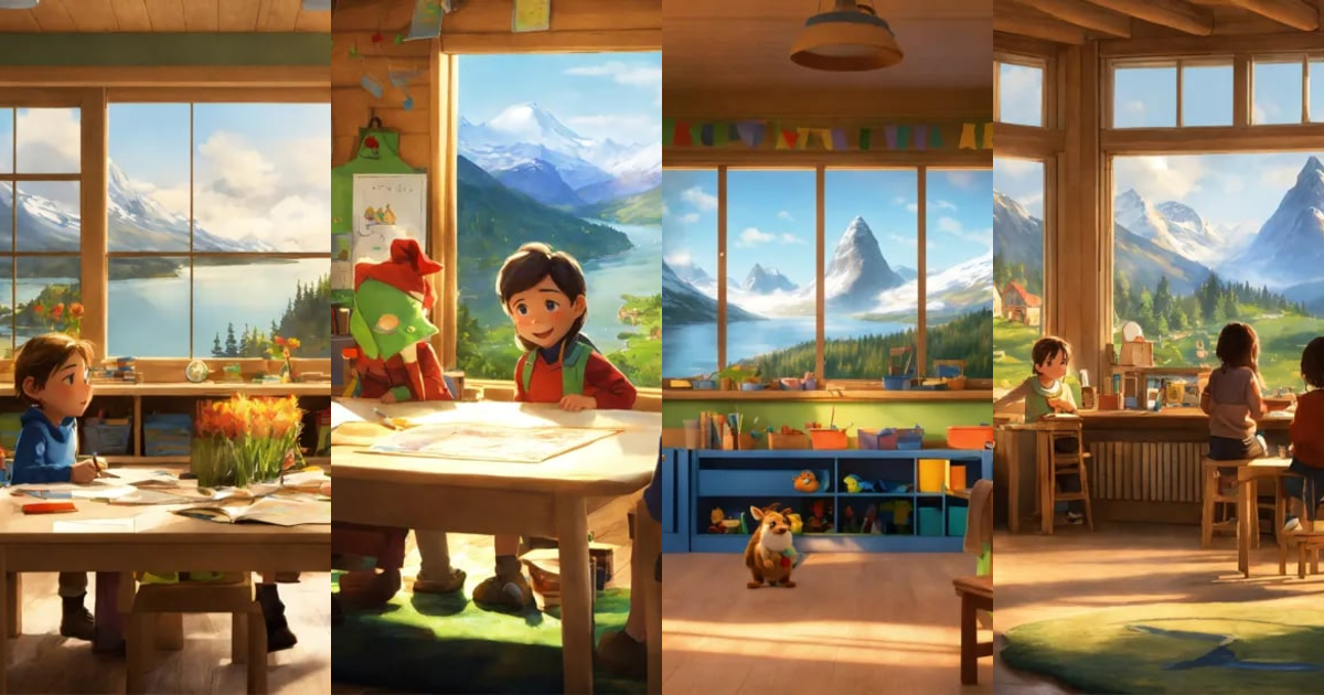 Lexica - A pixar animation, Create a heartwarming scene inside a cozy ...