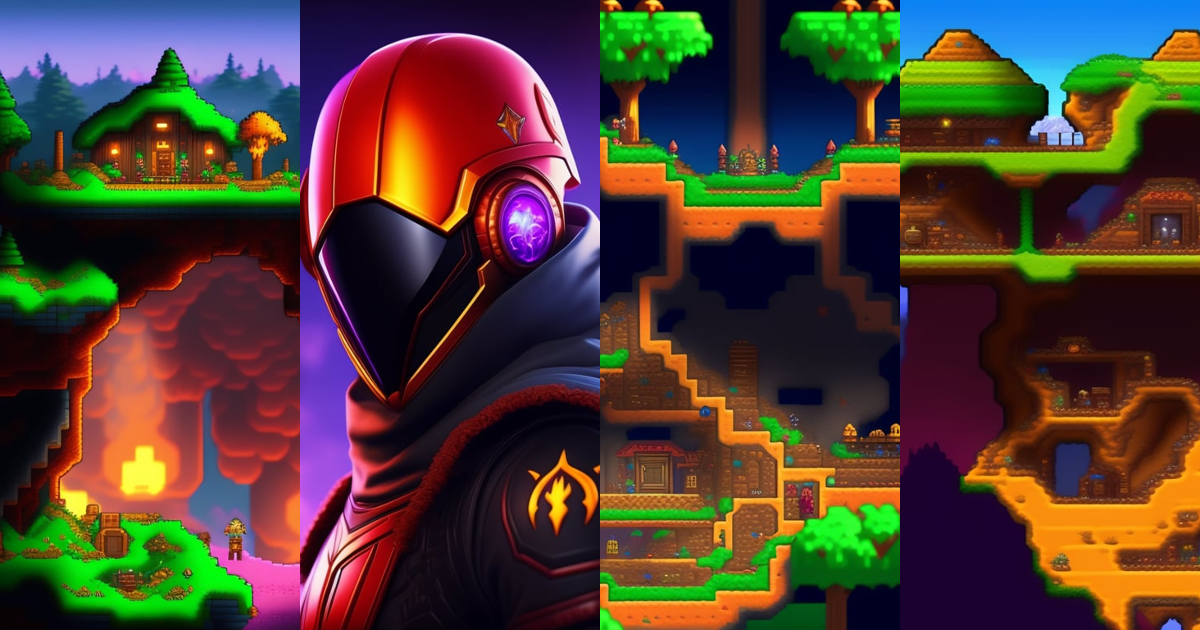 Lexica - Terraria avec fortnite et Doom slayer jeux