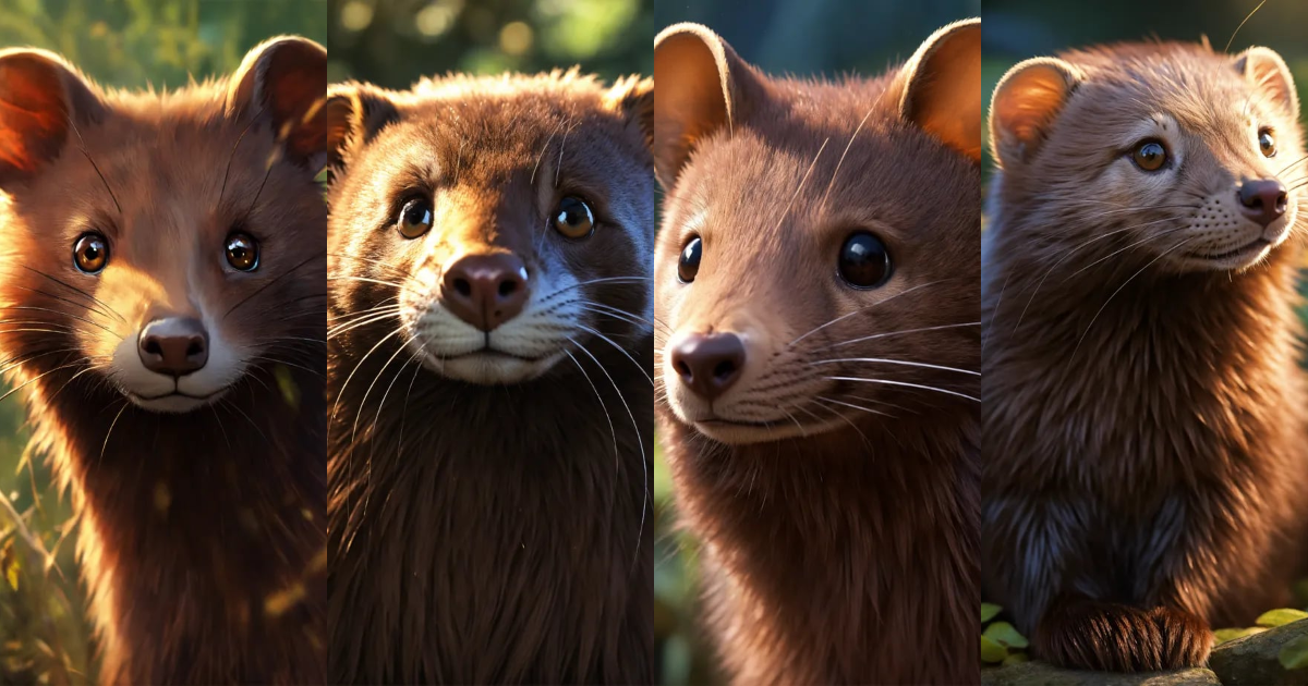 Lexica - Mink, animated, up close