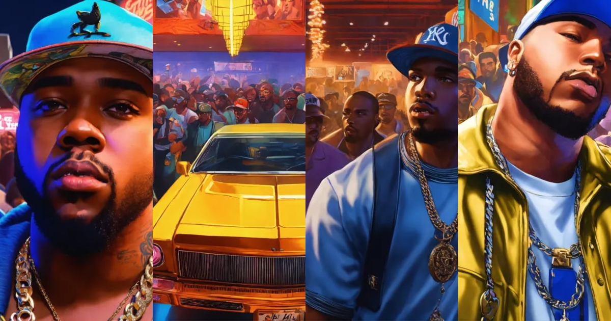 Lexica - Birdseye view Pop art, hyperrealist portrait of battle rapper ...