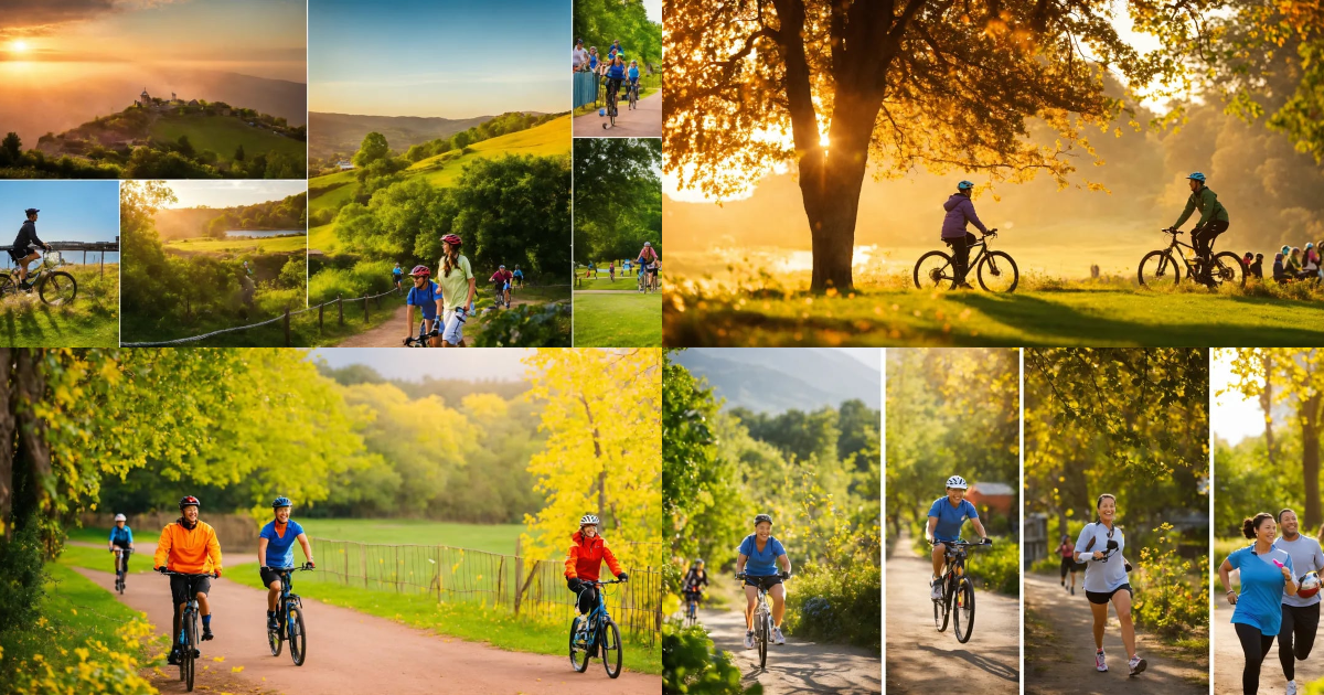 Lexica - Scenes of people enjoying active, healthy lives.