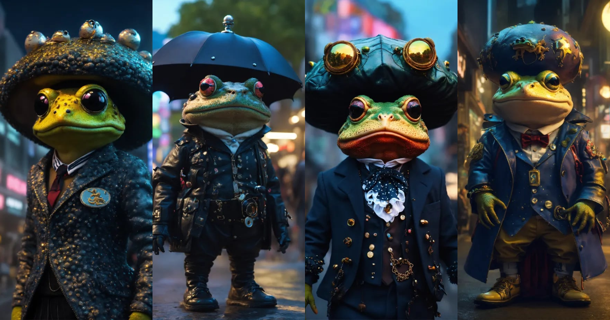 Lexica - A toad Gothic punk style in harajuku fashion, with a cloud as ...