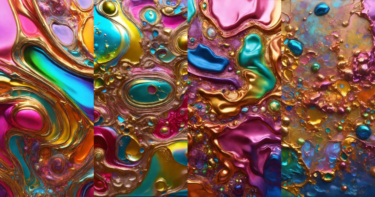 Lexica - Colorful abstract painting oil and water complex complicated ...