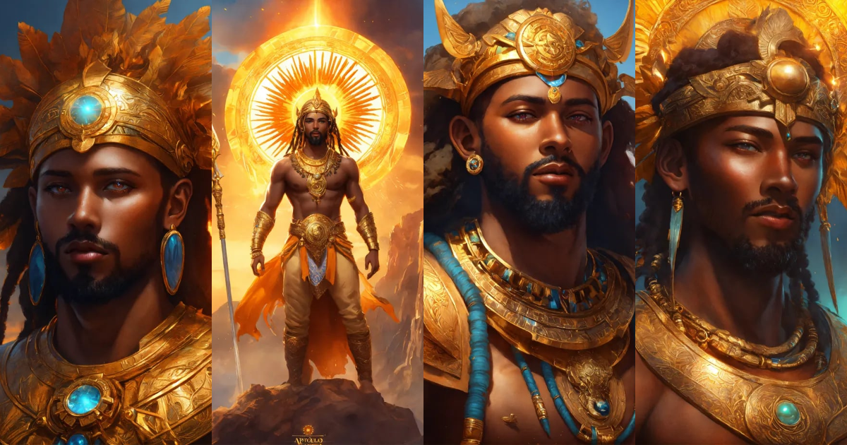 Lexica - Ethiopian Humanoid god of the sun, highly detailed, d & d ...