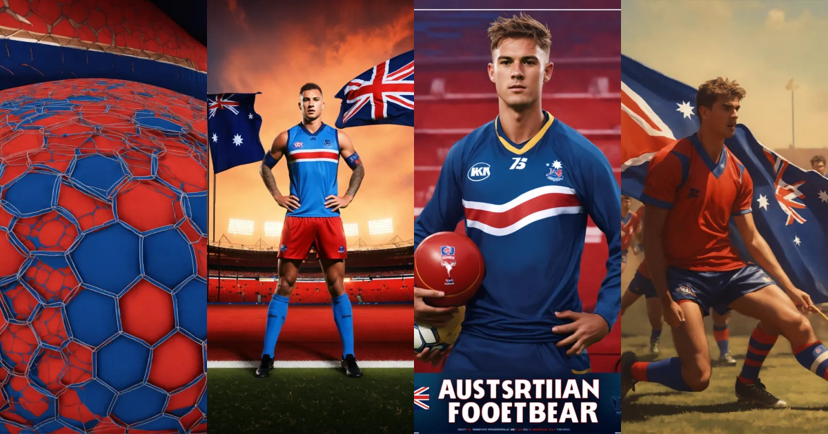 Lexica - Australian football Red and blue team