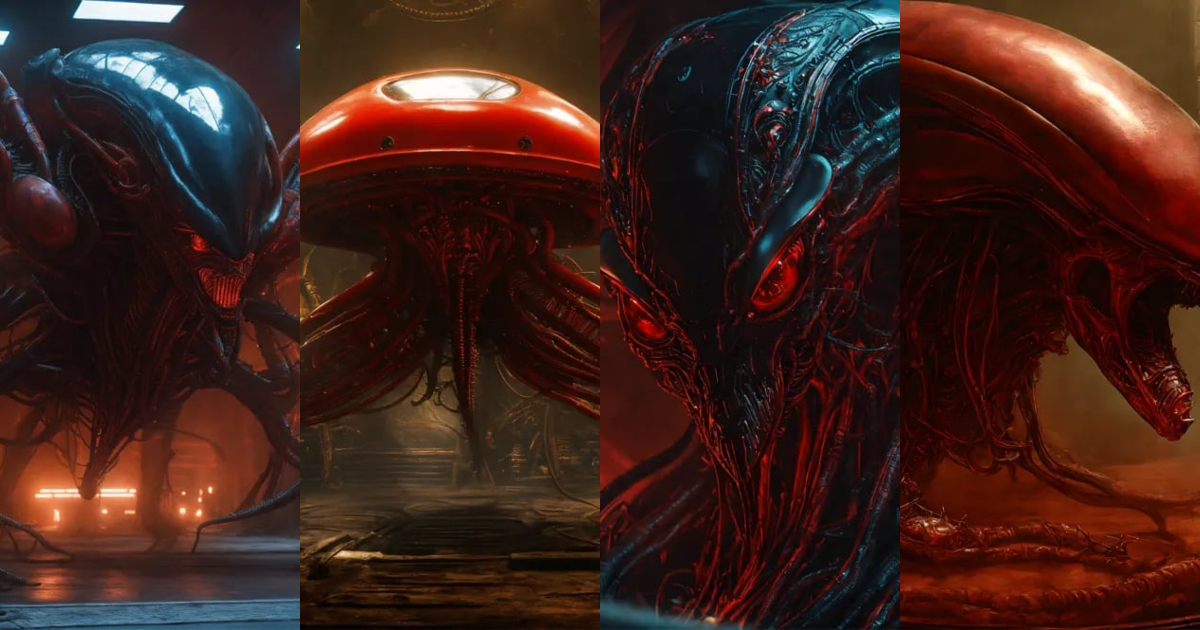 Lexica - Ein Alien im Weltraum nach HR Giger einem Riesen mit sehr ...