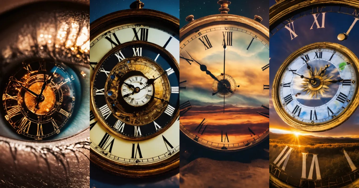 Lexica - An inspiring photograph of a awe-filled eye reflecting time ...