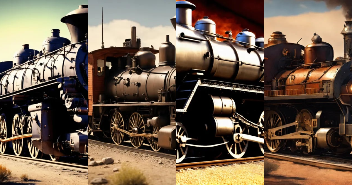 Lexica - Old west train, high detail, heavy duty, steam punk, heavily ...
