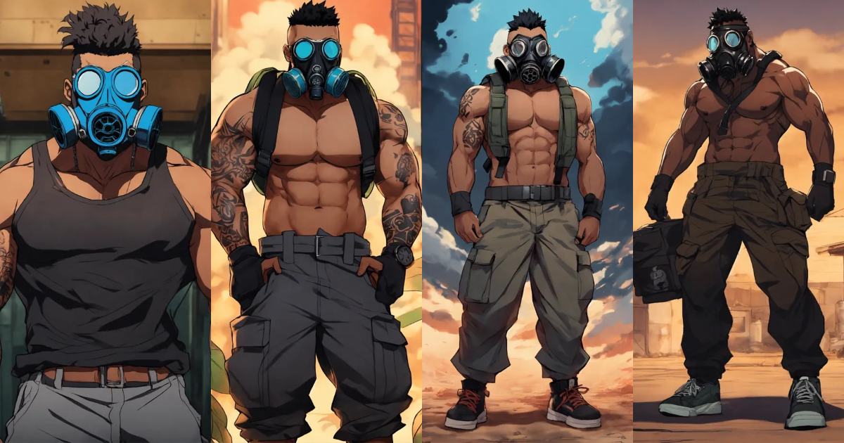 Lexica - Man of Samoan descent, brown skin, black tribal tattoos ...