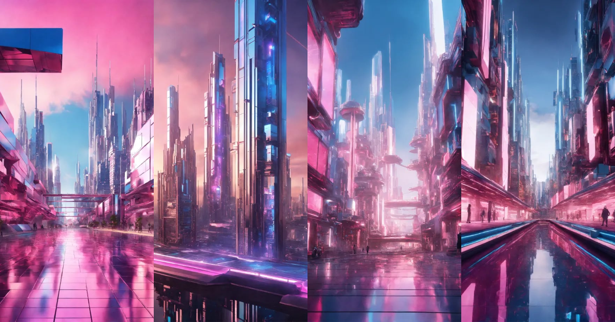 Lexica - A super futuristic city that it's turning into metallic ...