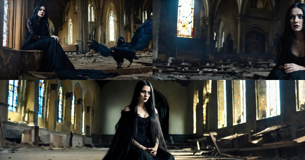 Lexica - Hyperrealist, photographic quality, dramatic dark goth scene ...