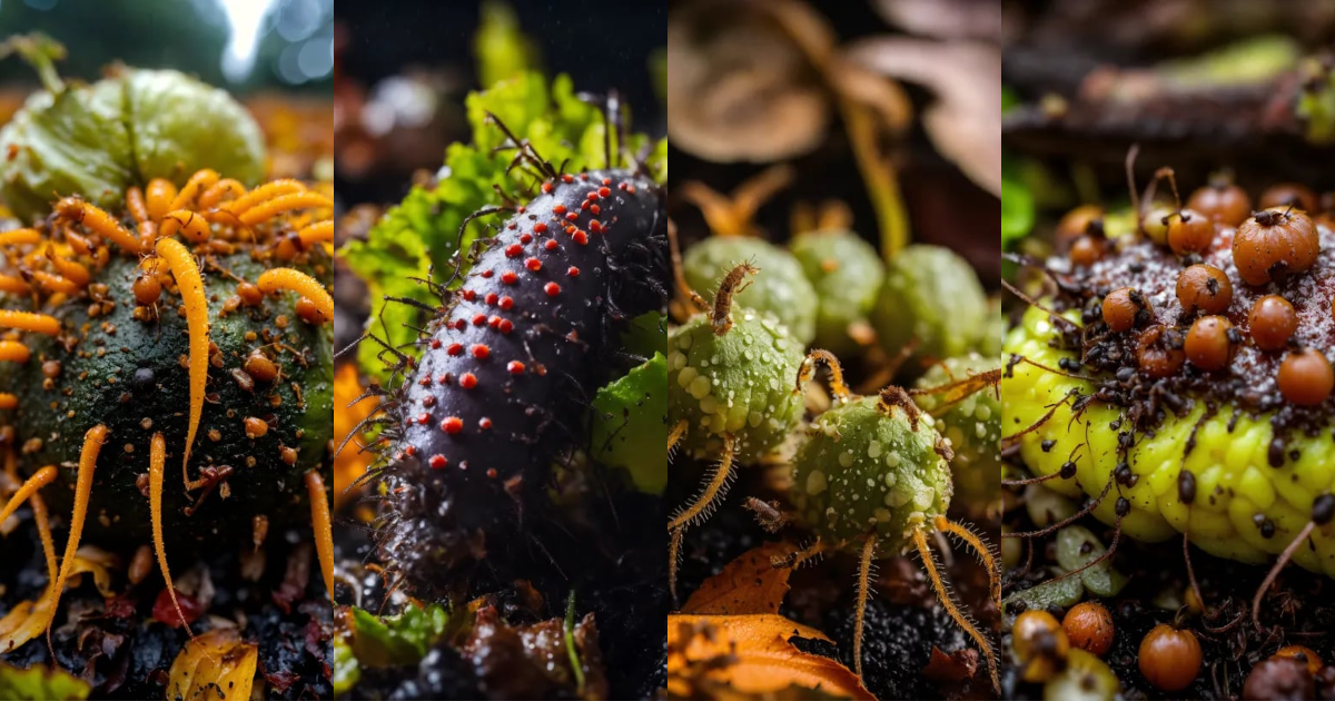 Lexica - Dark creepy ugly rainy Autumn macro photography composition of ...