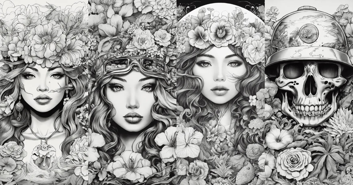 Lexica - Faces and flowers, by Ed Roth, behance contest winner, lowbrow ...