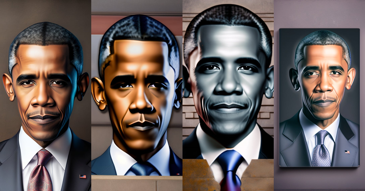 Lexica - Obama Mugshot, obama in suit facing camera, concrete background,