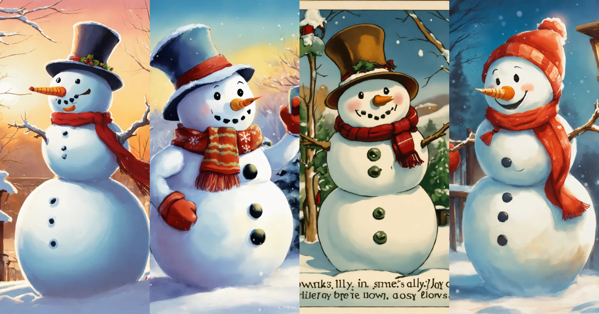 Lexica - Snowman's jolly spirit, smiles in winter, a frosty friend for ...