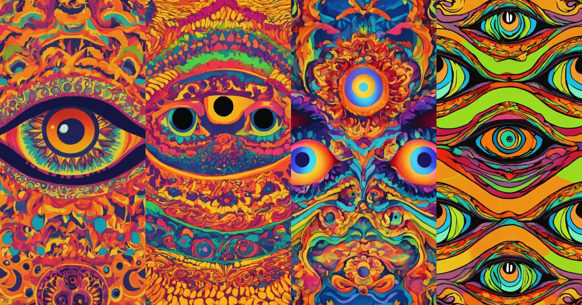 Lexica - Design psychedelic eyes pattern