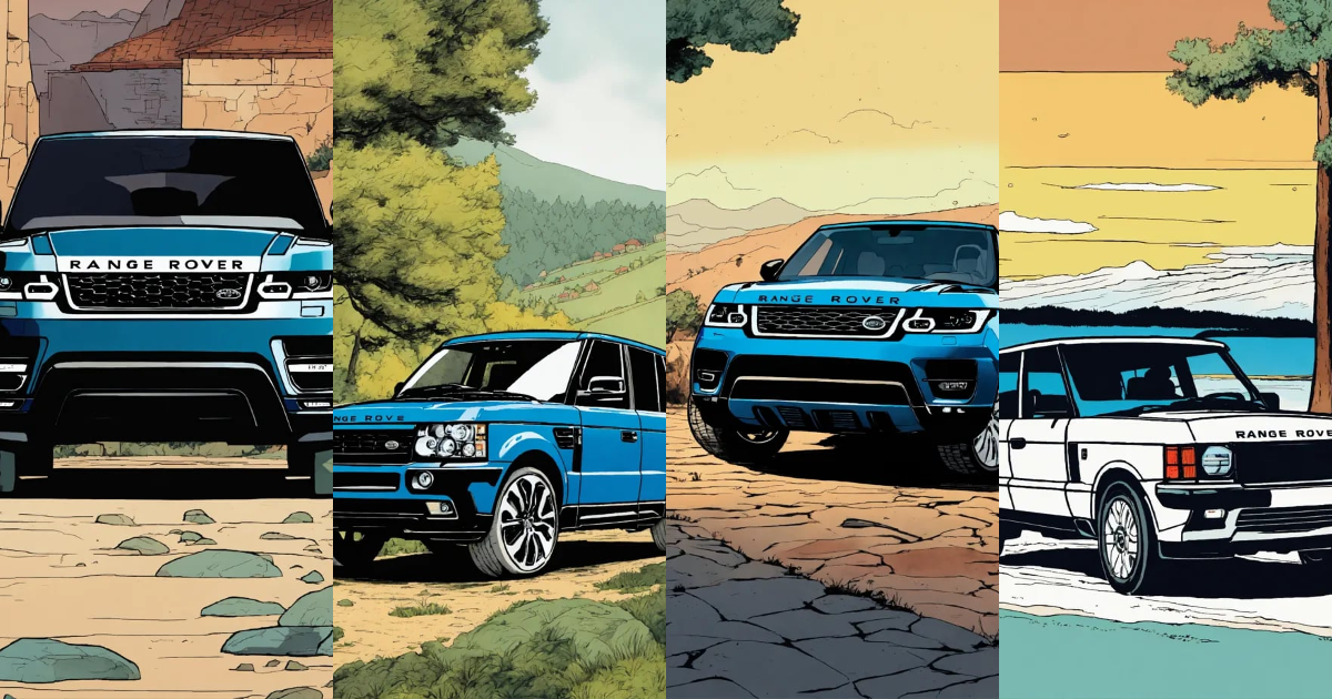 Lexica - Detailed pen and ink illustration of Range Rover Sport 2022 ...