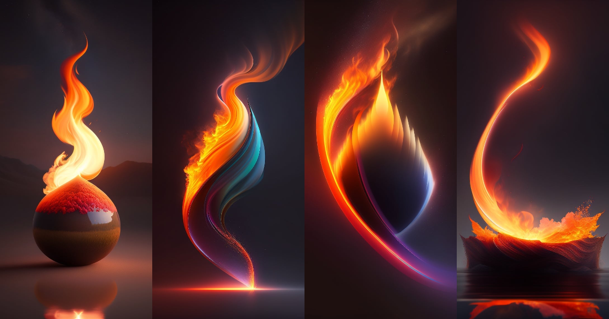 Lexica - An image of a burning flame, symbolizing power and transformation