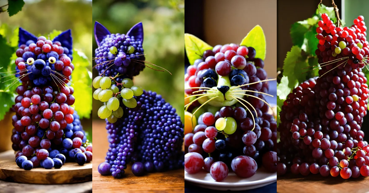 Lexica - Cat made from grapes