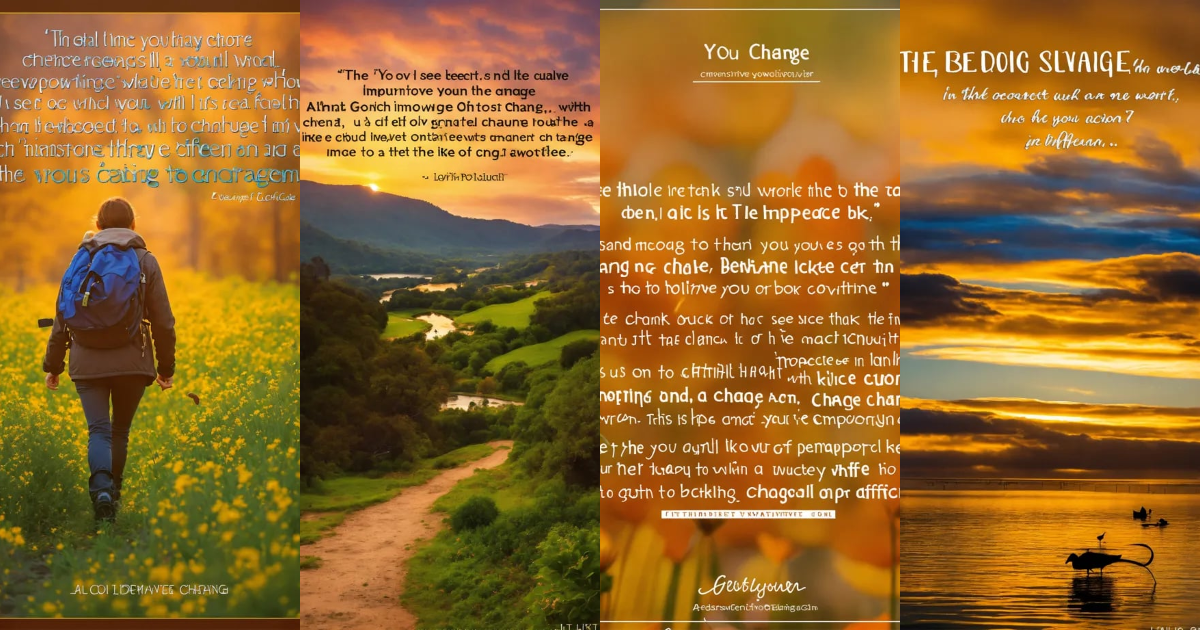 Lexica - Generate inspiring images with powerful quotes about change ...