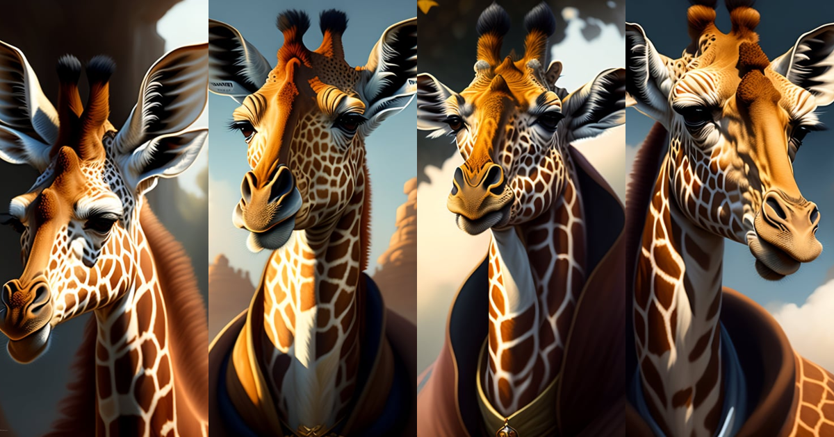 Lexica - A detailed portrait of giraffe architect illustrator, by ...